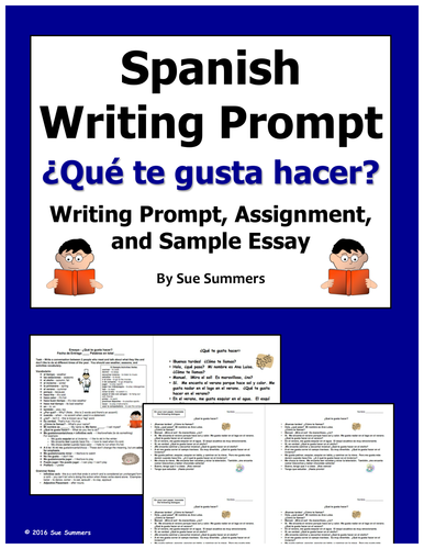 Spanish Likes and Dislikes Writing Prompt - Gustar Verbs | Teaching ...