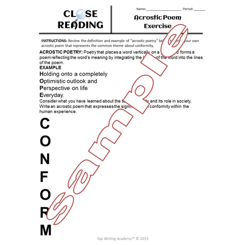 Non-Fiction Close Reading "Conformity" | Teaching Resources