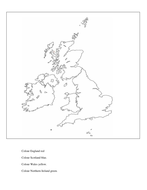 KS1 identifying countries and capital cities of the UK worksheets ...