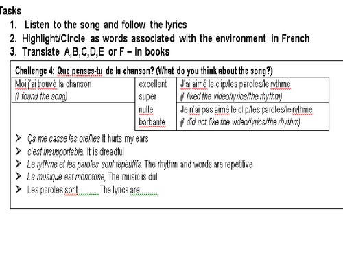 French songs to facilitate engaging learning for students | Teaching ...