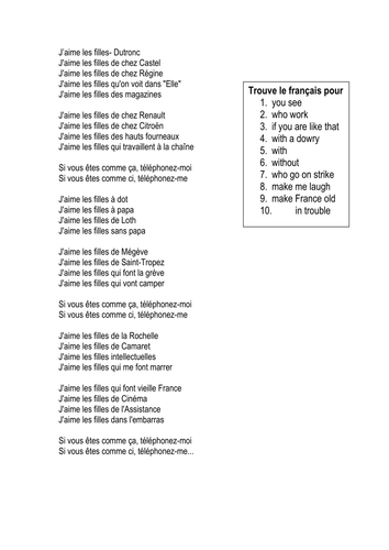 French songs to facilitate engaging learning for students | Teaching ...