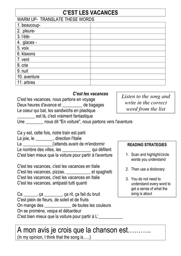 French songs to facilitate engaging learning for students | Teaching ...