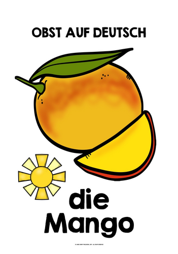 GERMAN FRUITS & VEGETABLES FLASHCARDS POSTERS BUNDLE | Teaching Resources