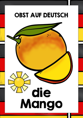 GERMAN FRUITS & VEGETABLES FLASHCARDS POSTERS BUNDLE | Teaching Resources