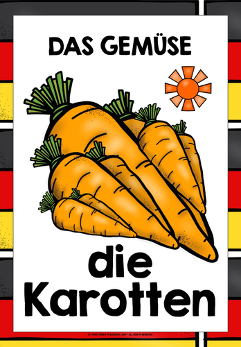 GERMAN FRUITS & VEGETABLES FLASHCARDS POSTERS | Teaching Resources