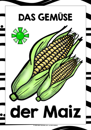 GERMAN FRUITS & VEGETABLES FLASHCARDS POSTERS | Teaching Resources