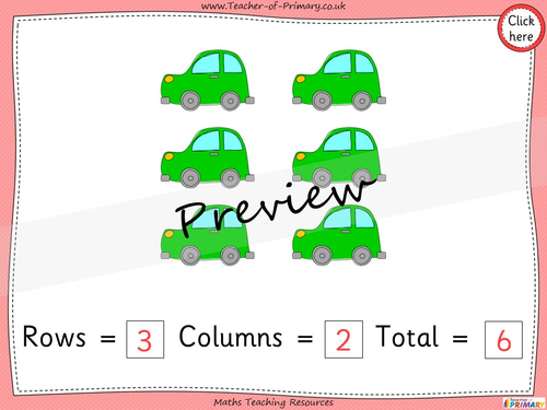 Multiplication Using Arrays - Year 1 | Teaching Resources