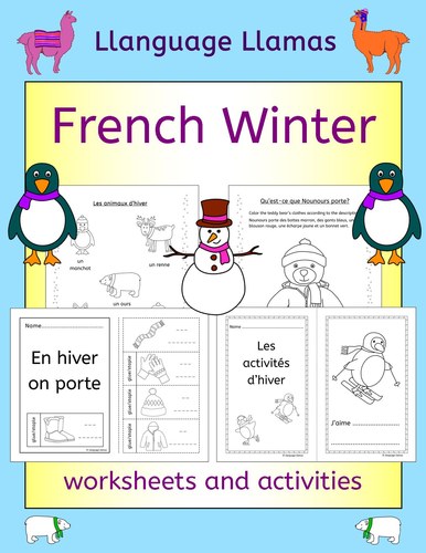 French Winter - L'hiver - activities, worksheets and handouts ...