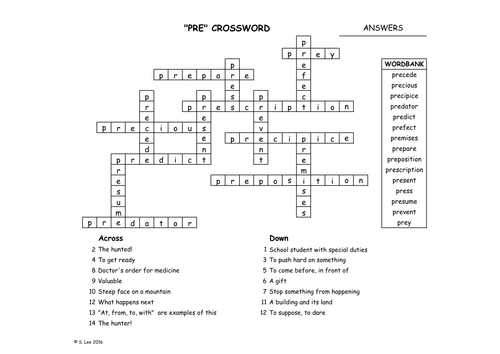 Prefix Word Work: PRE | Teaching Resources
