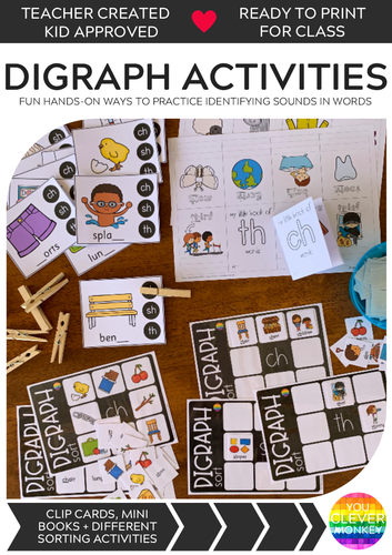Digraph Activities - CH SH TH | Teaching Resources