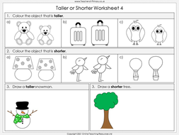 Taller or Shorter - Year 1 | Teaching Resources