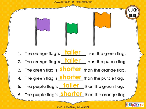 Taller or Shorter - Year 1 | Teaching Resources