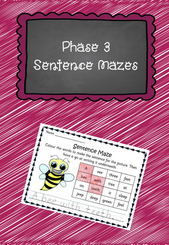Phonics Phase 3 Sentence Mazes | Teaching Resources