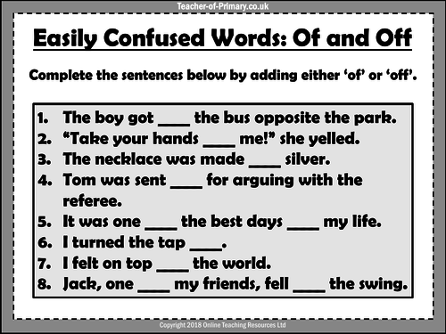 Of and Off (PowerPoint teaching resource) | Teaching Resources