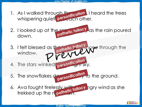 Pathetic Fallacy - KS3 | Teaching Resources