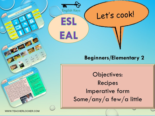 ESL Bundle for beginner/elementary : learn to speak about food ...