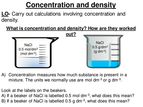 Concentration and density by dingdingdong46 - Teaching Resources - TES