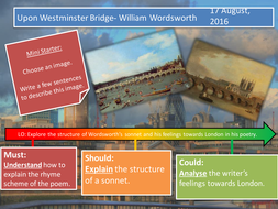 Upon Westminster Bridge- William Wordsworth | Teaching Resources