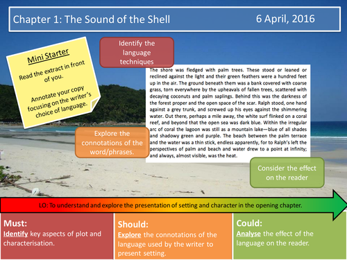 Lord of the Flies- Introduction and Chapter 1 | Teaching Resources