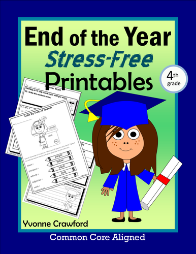End of the Year NO PREP Printables - Fourth Grade Common Core ...