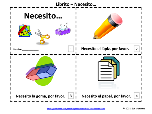 Spanish Back to School Emergent Readers Bundle - 6 Sets of 2 Booklets ...