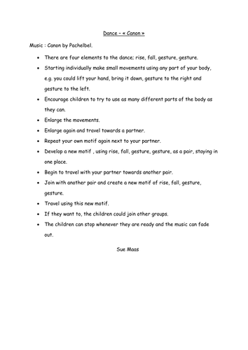 Creative Dance Ideas | Teaching Resources