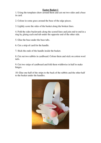 Easter Bunny Basket 1 | Teaching Resources
