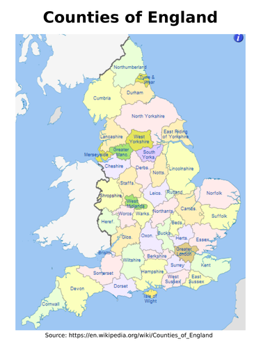 Counties of England KS2 Lesson Plan, Map, Questions and Plenary ...