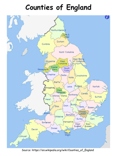 Counties of England KS2 Lesson Plan, Map, Questions and Plenary ...