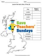 Cities and Regions of the UK KS2 Lesson Plan, Map and Worksheet ...