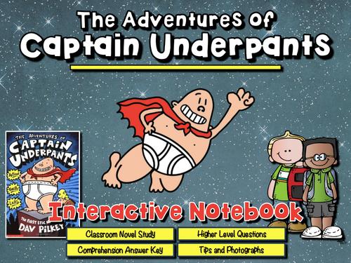 The Adventures of Captain Underpants {Interactive Notebook & Novel ...