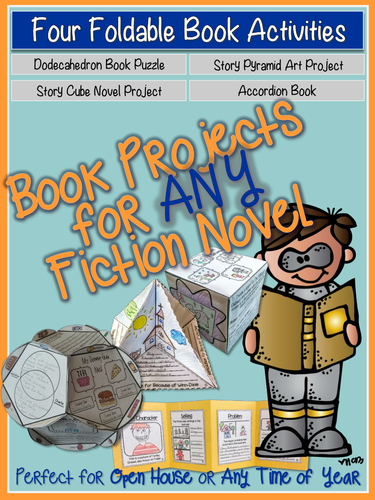 Book Projects for ANY Fiction Novel {Dodecahedron Puzzle, Story Cube ...