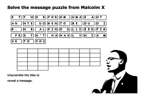Malcolm X Puzzle Pack | Teaching Resources