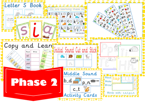 Free Phase 2 Phonics Activities Letter S | Teaching Resources