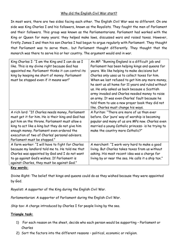 English Civil War | Teaching Resources