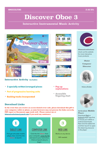 Discover Oboe Unit 3 Interactive Module | Teaching Resources