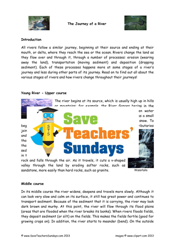 Stages of a River KS2 Lesson Plan, Explanation Text and Worksheet ...