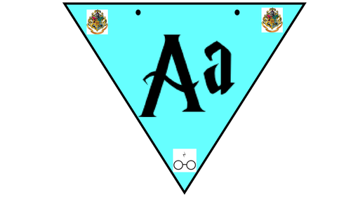 Harry potter style font Alphabet Bunting | Teaching Resources