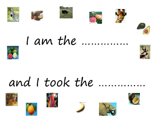 Handa's Surprise writing and sentence building | Teaching Resources