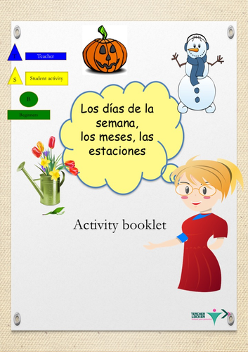 Spanish days months and seasons lesson + activities / Dias and meses y ...