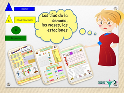 Spanish days months and seasons lesson + activities / Dias and meses y ...