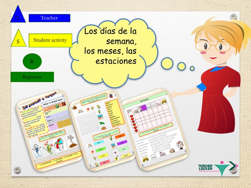 Spanish days months and seasons lesson + activities / Dias and meses y ...