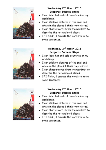Snail and the Whale by Julia Donaldson year 2 literacy planning and all ...