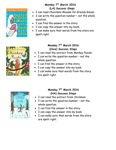 Stickman by Julia Donaldson Year 2 literacy plan and all resources ...
