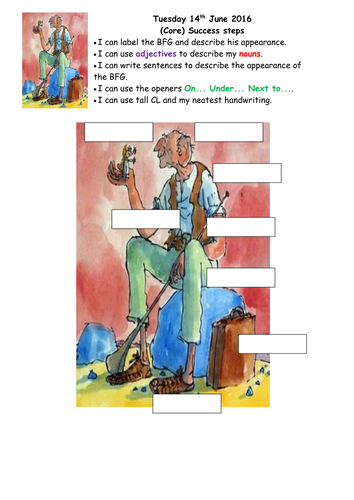 The BFG by Roald Dahl Literacy Year 2 planning | Teaching Resources