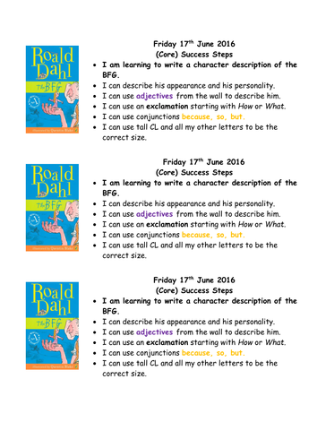 The BFG by Roald Dahl Literacy Year 2 planning | Teaching Resources