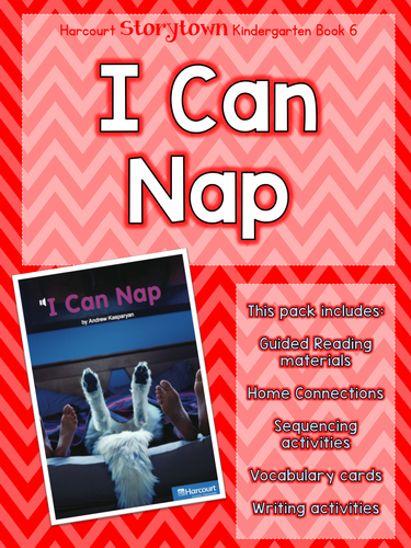 Guided Reading Pack: Storytown Kindergarten Book 6 I Can Nap | Teaching ...