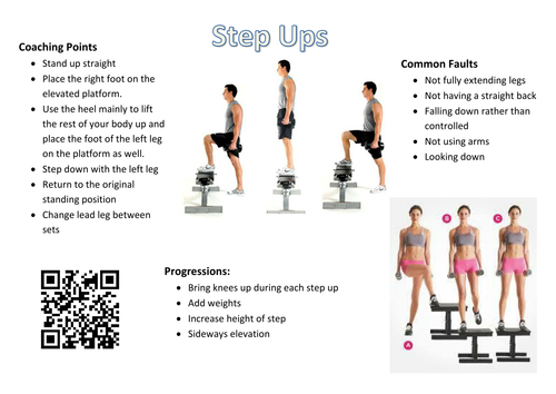 Circuit Training Individual Exercise Coaching Sheets | Teaching Resources