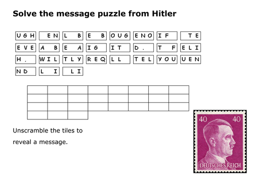 Adolf Hitler Puzzle Pack | Teaching Resources