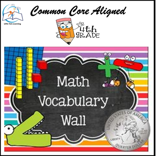 Math Word Wall 4th Grade BUNDLE | Teaching Resources
